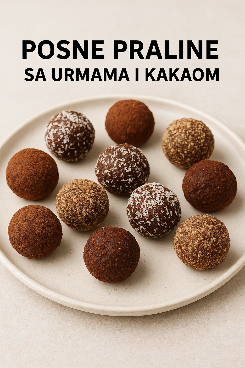 Posne praline sa urmama i kakaom – brz, zdrav i ukusan desert - sofra ...