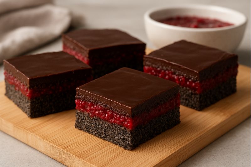 POSNE ČOKO–MALINA MAK KOCKE – Oduševi goste za 30 minuta (RECEPT ...